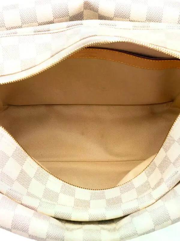 LOUIS VUITTON 2006 Damier Azur Naviglio Crossbody Bag - White