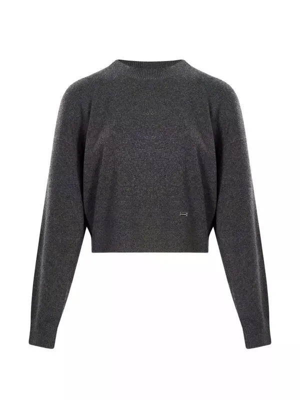 Victoria Beckham Logo-plaque Drop-shoulder Sweater