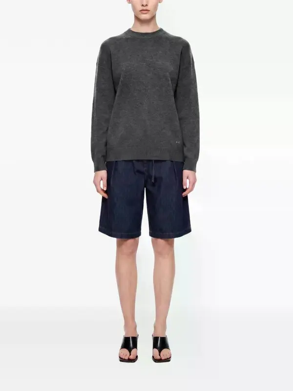 Victoria Beckham Logo-plaque Drop-shoulder Sweater