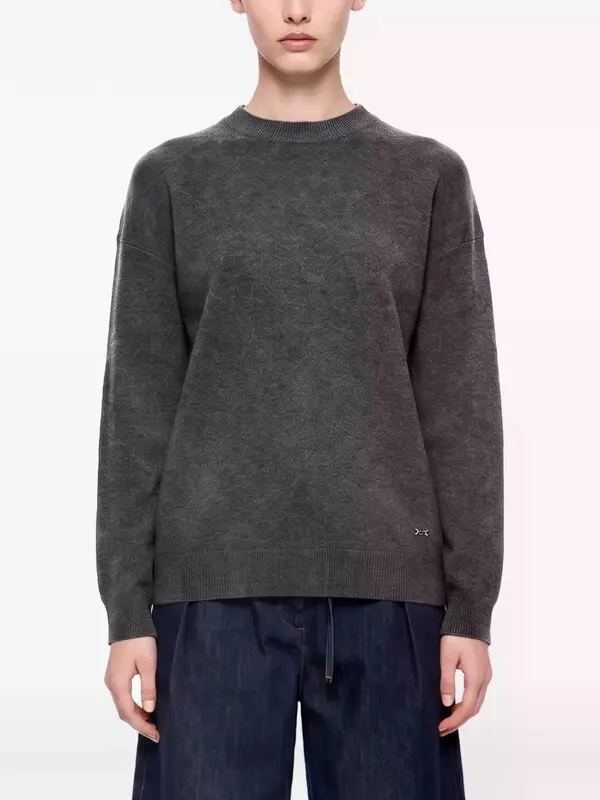Victoria Beckham Logo-plaque Drop-shoulder Sweater