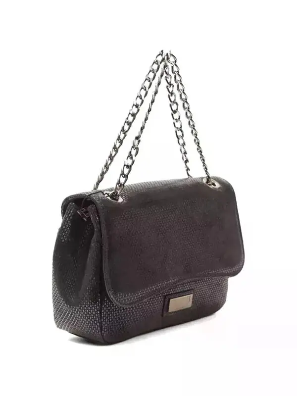 POMPEI DONATELLA Suede Chain-strap Crossbody Bag