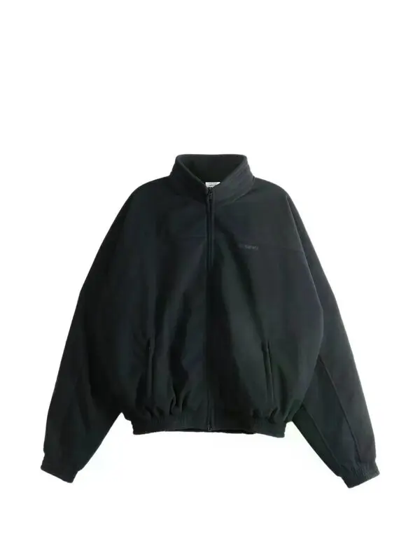 Vetements Logo-embroidered Fleece Sweatshirt - Black