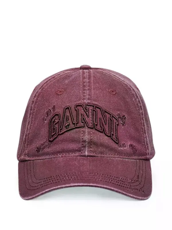 GANNI Cap In Cotton - Red