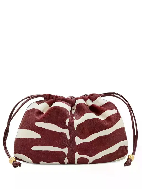 BIAGINI Small Peggy Zebra-print Clutch Bag