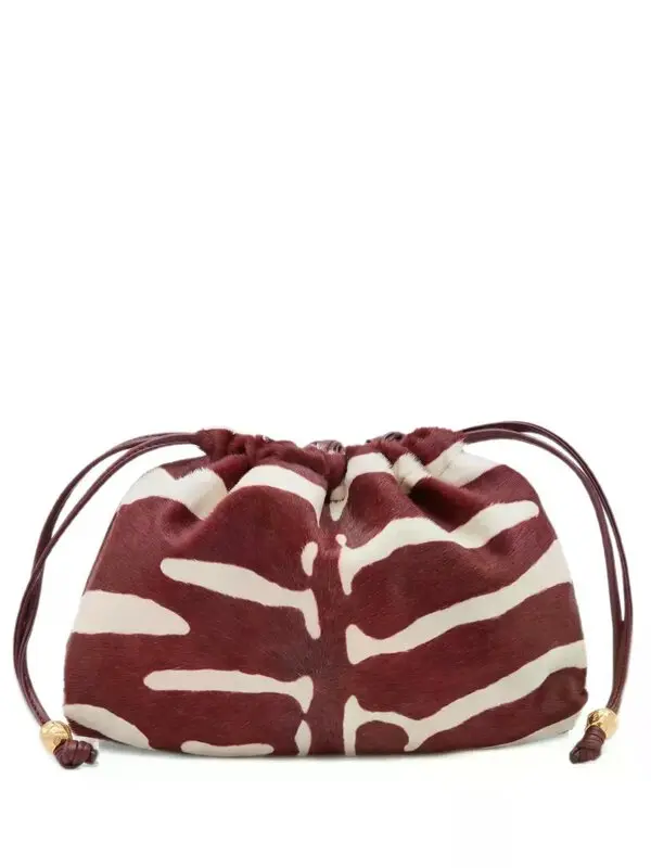 BIAGINI Small Peggy Zebra-print Clutch Bag