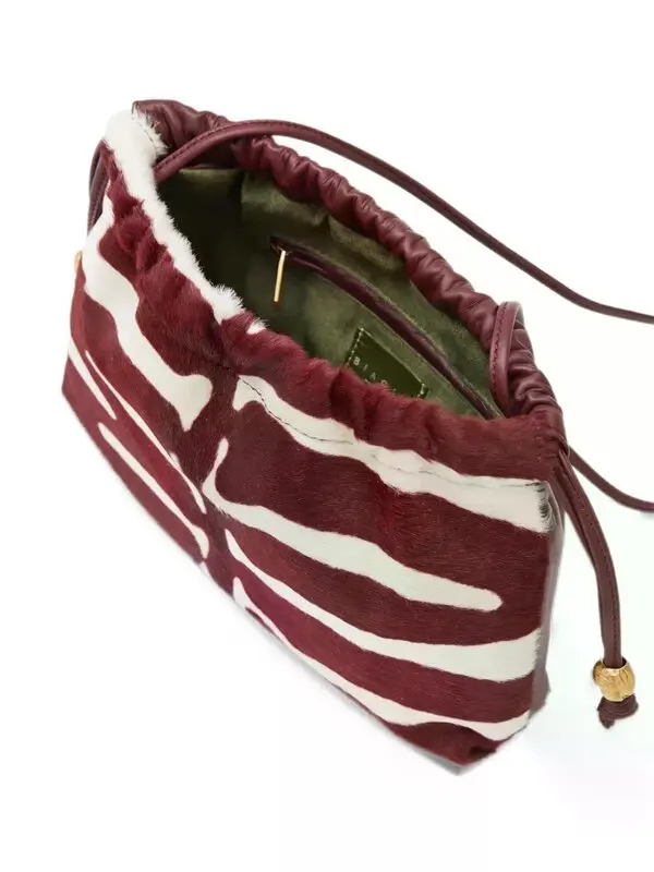 BIAGINI Small Peggy Zebra-print Clutch Bag