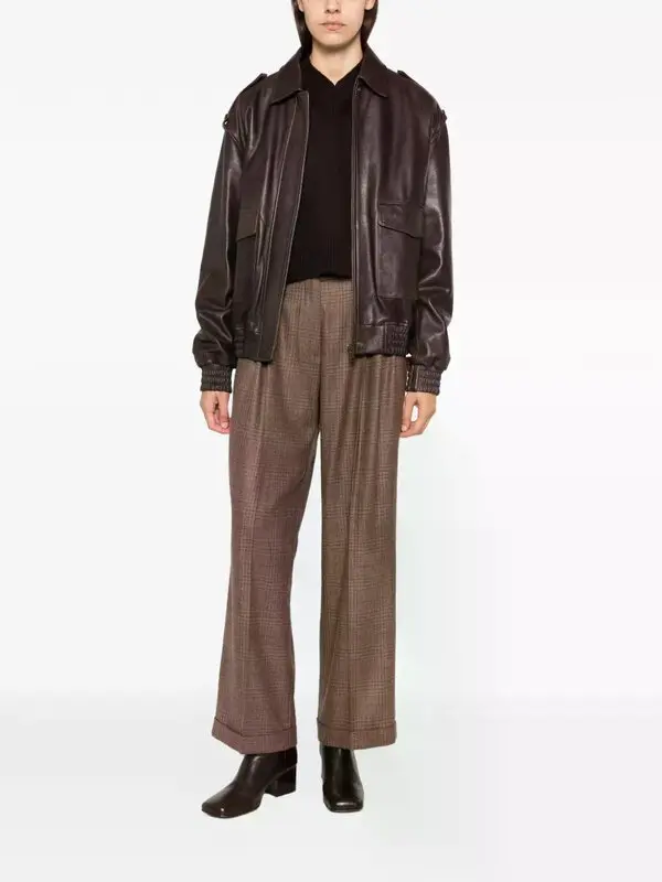 Aspesi Check Pleated Trousers