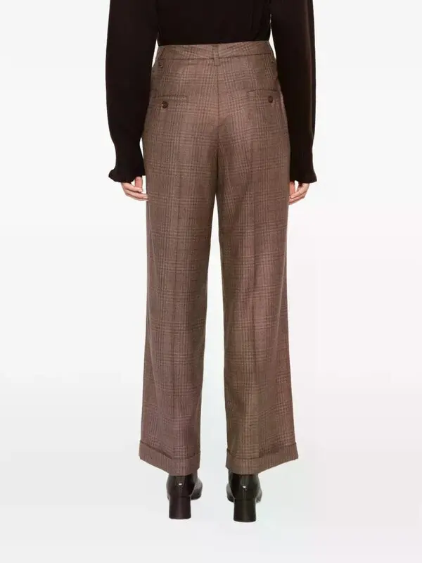 Aspesi Check Pleated Trousers