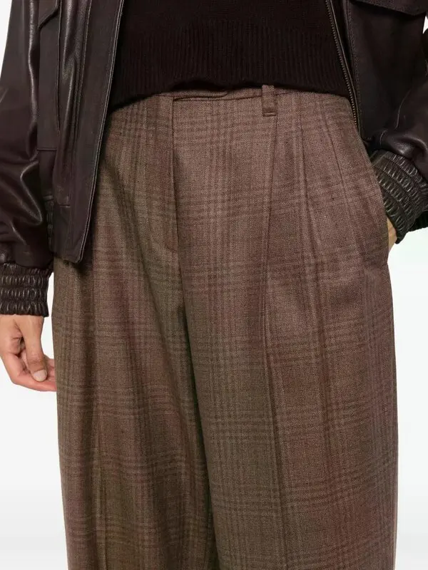 Aspesi Check Pleated Trousers