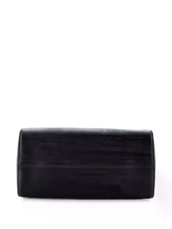 LOUIS VUITTON Speedy Handbag Epi Leather 35 Satchel - Black
