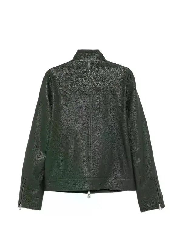 Mackage Grainy Leather Jacket - Green