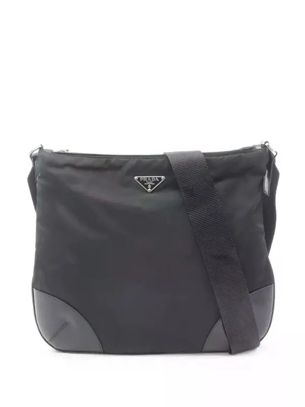 Prada 2000s Triangle Logo Shoulder Bag