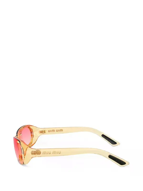 Miu Miu Rimless Rectangle-frame Sunglasses - Orange