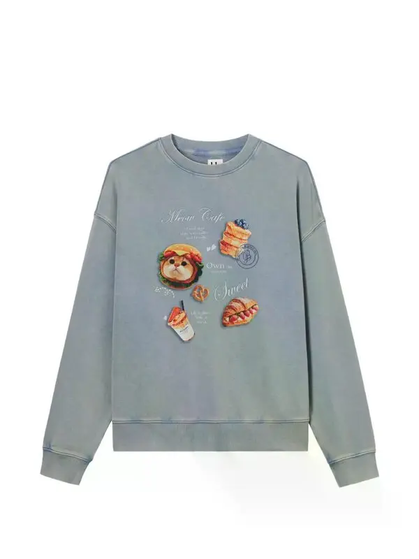 B+AB Graphic-print Sweatshirt - Blue