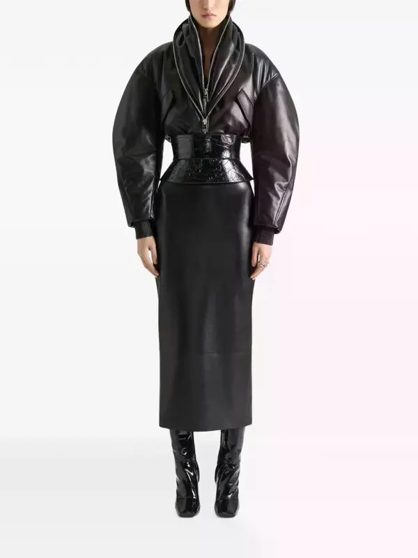 Givenchy Corset Belt In Leather With Tape Print