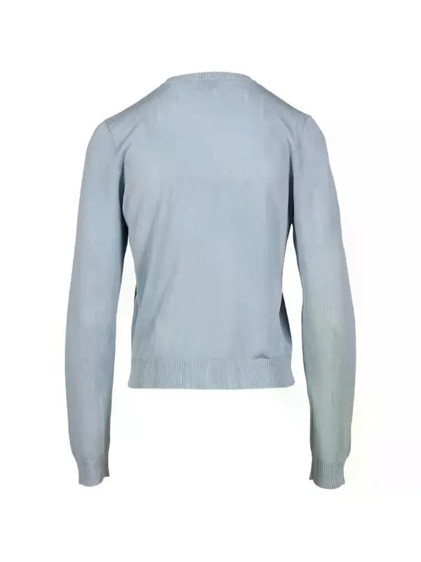 GANNI Cardigan In Argyle - Blue