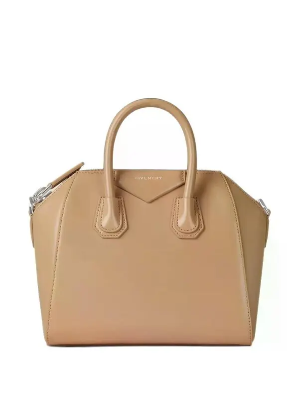 Givenchy Mini Antigona Bag In Box Leather - Neutrals