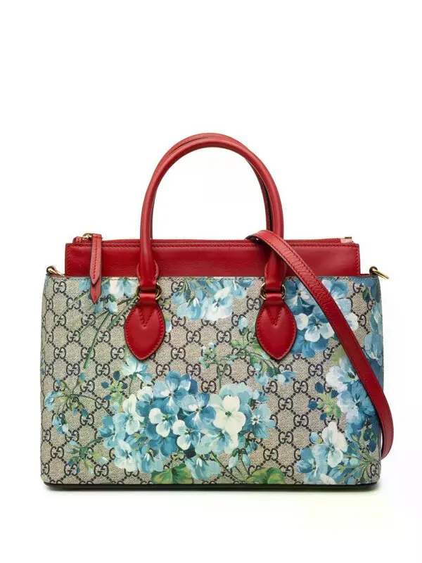 Gucci 2000-2015 Gg Supreme Blooms Linea A Satchel - Neutrals