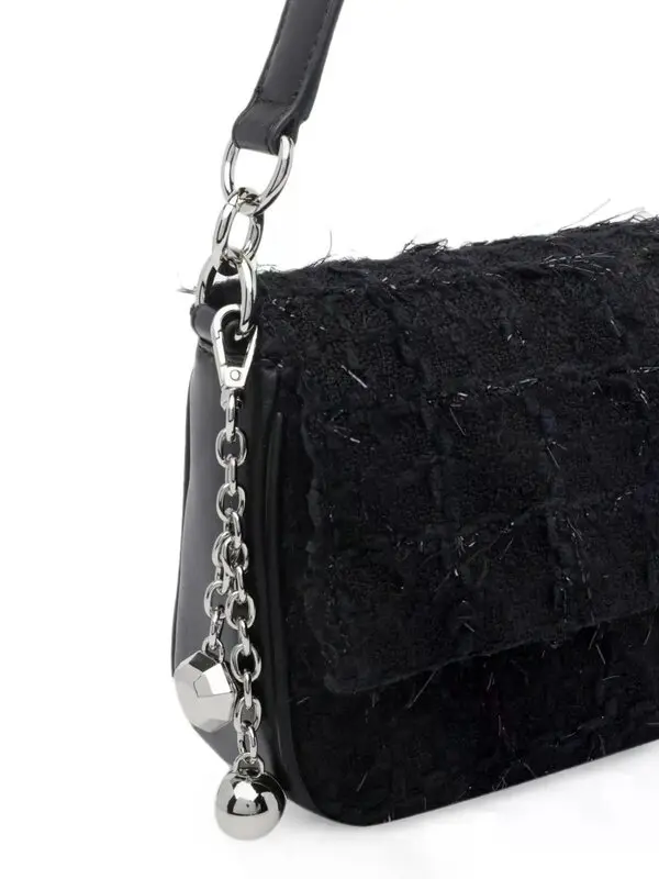 Liu Jo Bouclé-knit Logo-plaque Shoulder Bag