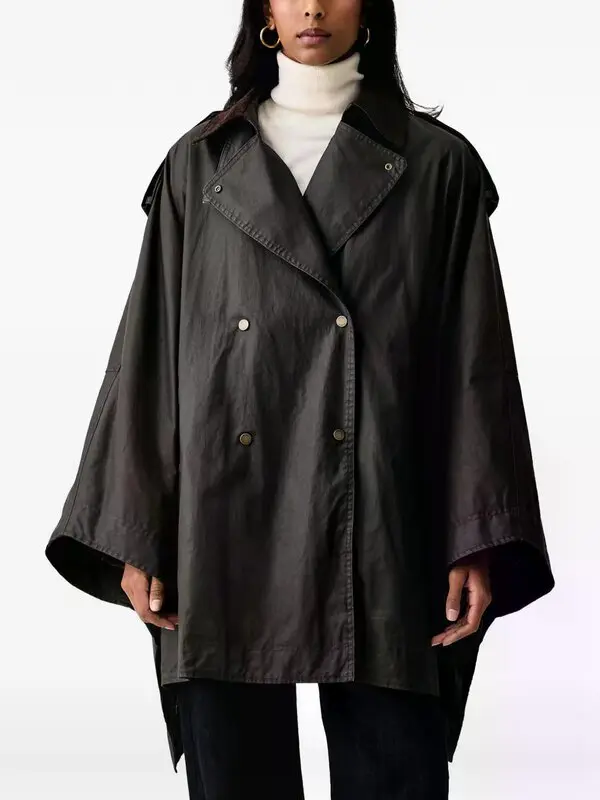 VICOLO Waxed Double-breasted Coat