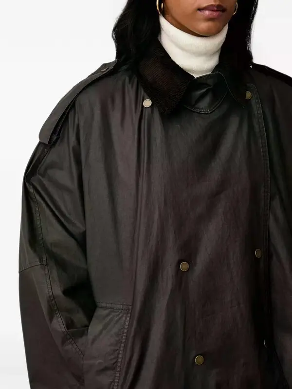 VICOLO Waxed Double-breasted Coat