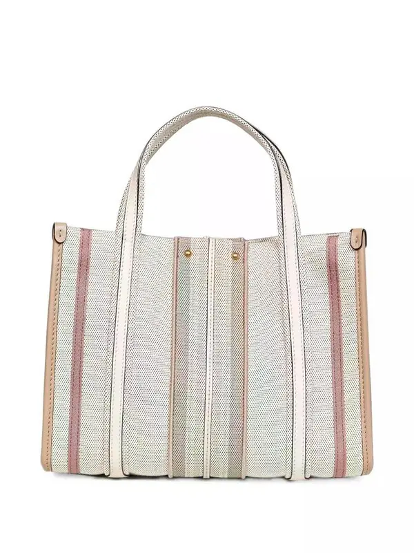 Chloé Woody Logo-embroidered Tote Bag - Neutrals