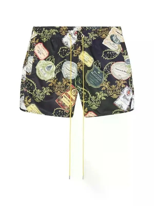 Rhude Vin Bandana-print Swim Shorts - Black