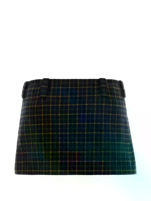 Miu Miu Check-pattern Pleated Skirt
