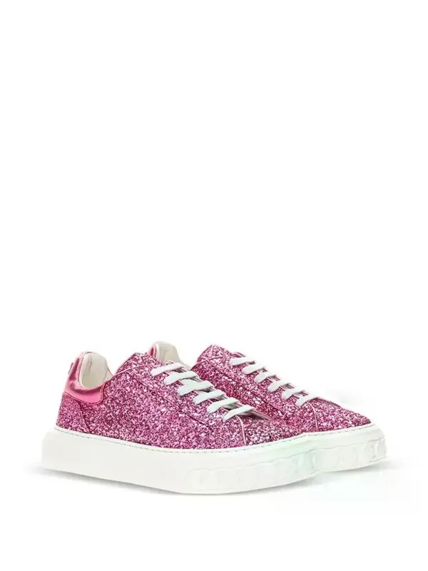 Casadei Glitter-embellished Low-top Sneakers