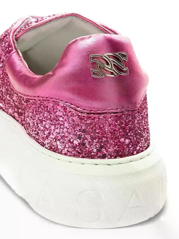 Casadei Glitter-embellished Low-top Sneakers