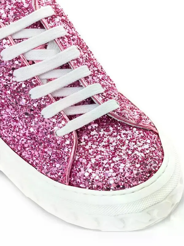 Casadei Glitter-embellished Low-top Sneakers