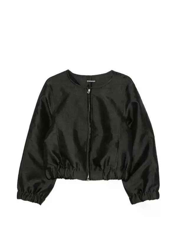 SUSANNE BOMMER Elasticated-hem Zip-up Jacket - Black