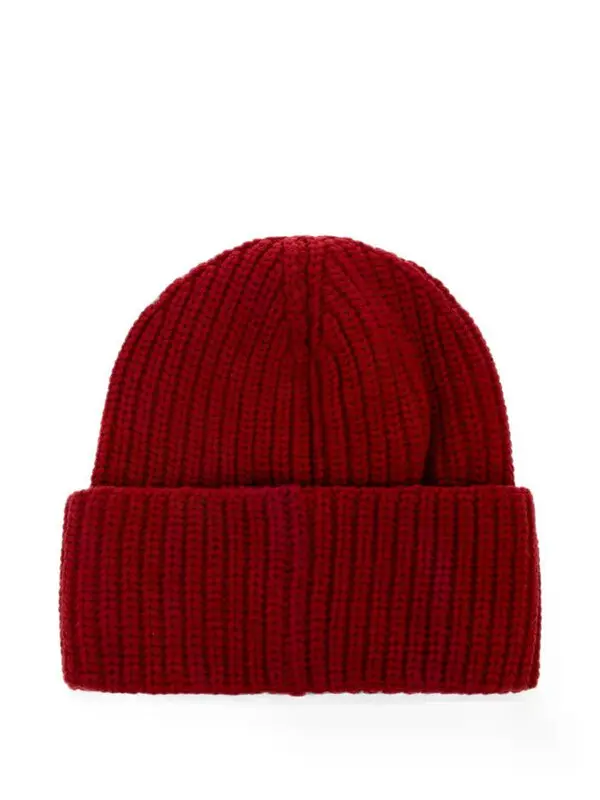 Moncler Logo-patch Wool Beanie Hat