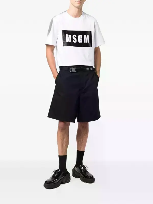 MSGM Logo-print Cotton T-shirt