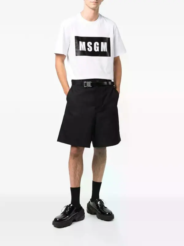 MSGM Logo-print Cotton T-shirt - White