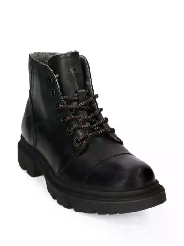 BUGATTI Lace-up Leather Ankle Boots