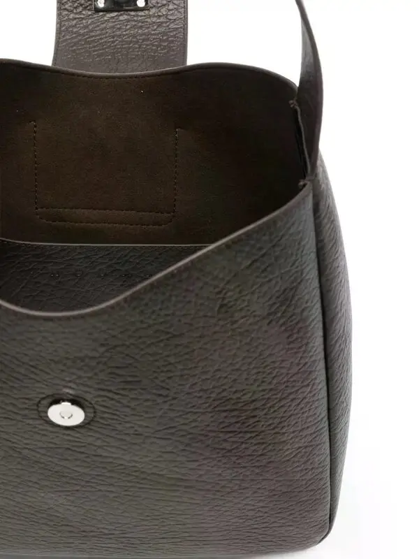 Hogan Grained-leather Buckle-detail Tote Bag