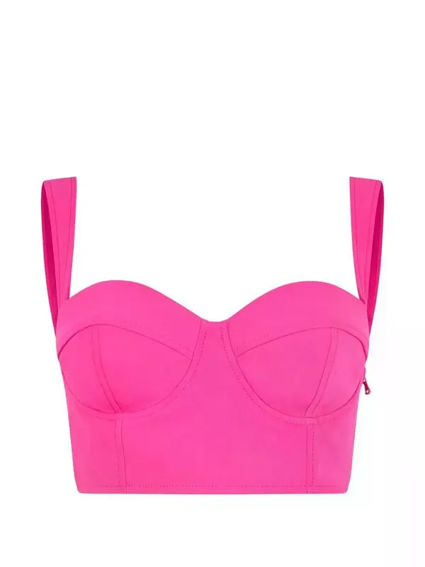 Moschino Sweetheart-neck Cropped Top