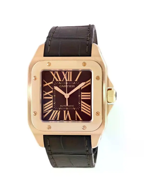 Cartier Santos 100 38mm Watch - Brown
