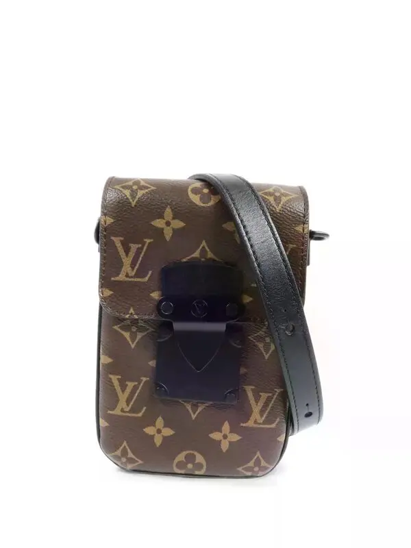 LOUIS VUITTON Monogram Macassar S-lock Shoulder Bag