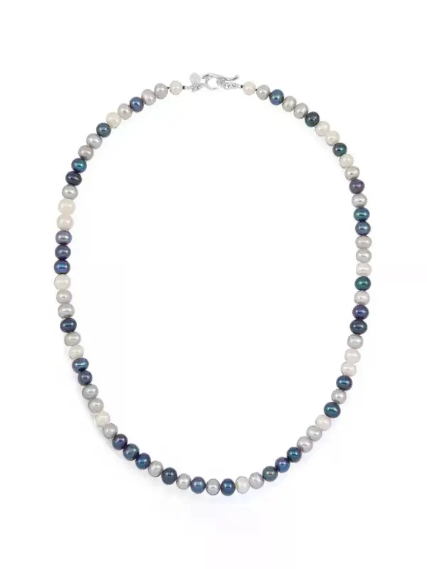 DOWER & HALL Freshwater Pearl-embellished Necklace - Silver