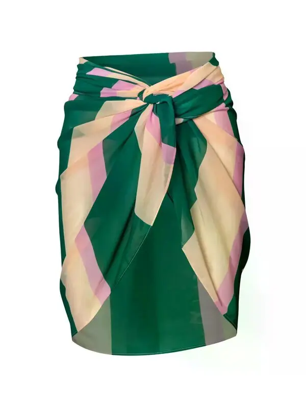 BAOBAB Malaki Striped Sheer Pareo - Green