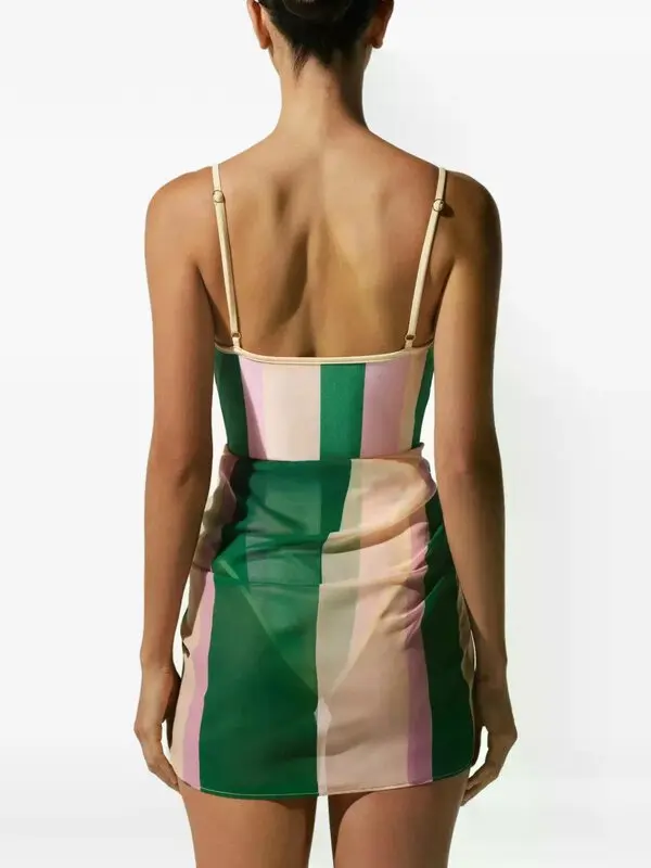 BAOBAB Malaki Striped Sheer Pareo - Green