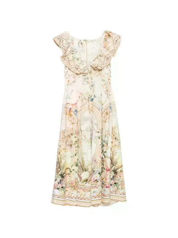 Camilla Floral-print Ruffled Midi Dress