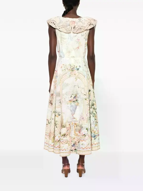 Camilla Floral-print Ruffled Midi Dress