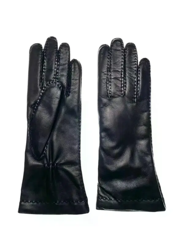 LORENZETTI Restelli Tonal-stitching Leather Gloves
