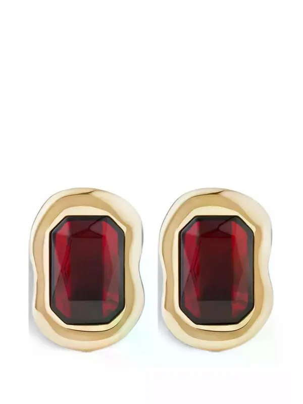 Givenchy Sculptural Crystal Earrings In Metal And Crystals