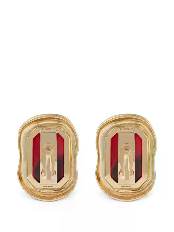 Givenchy Sculptural Crystal Earrings In Metal And Crystals