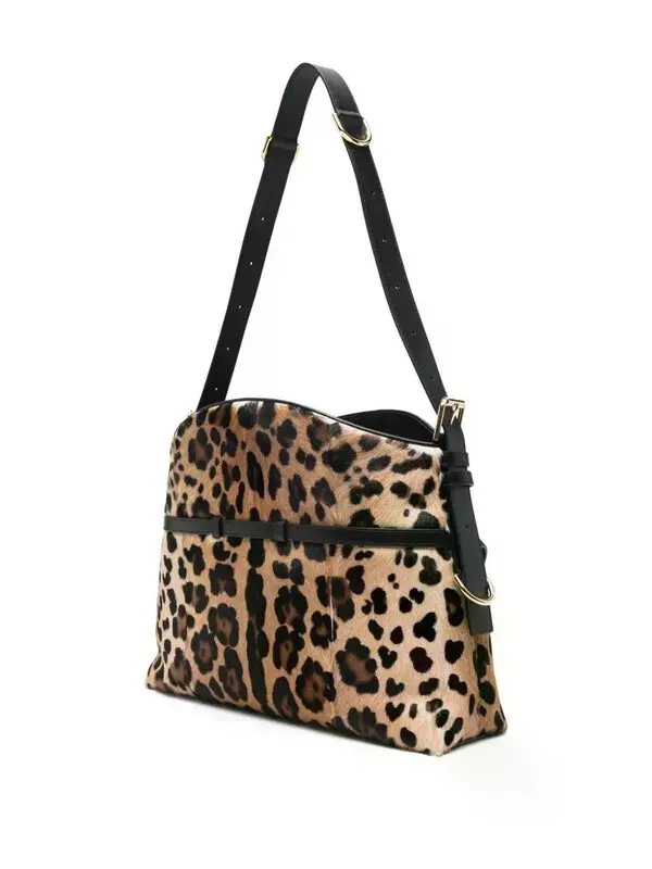 Givenchy Medium Voyou Bag In Pony Effect Leather With Leopard Pattern