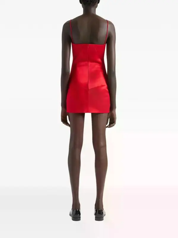 Givenchy Sliced Mini Dress In Satin - Red